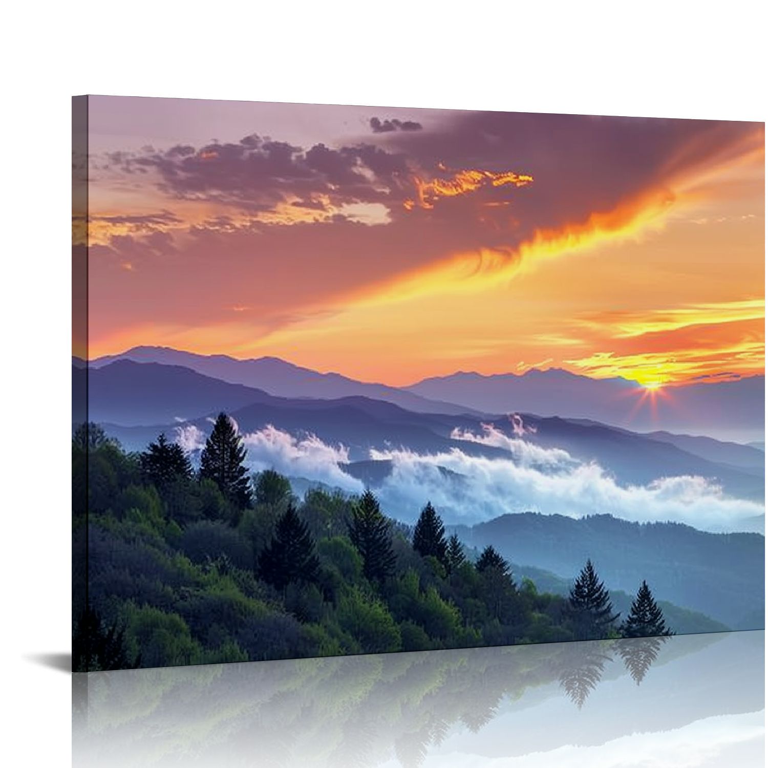 QZHH Great Smoky Mountains National Park Sunrise Photo Photograph Beach ...