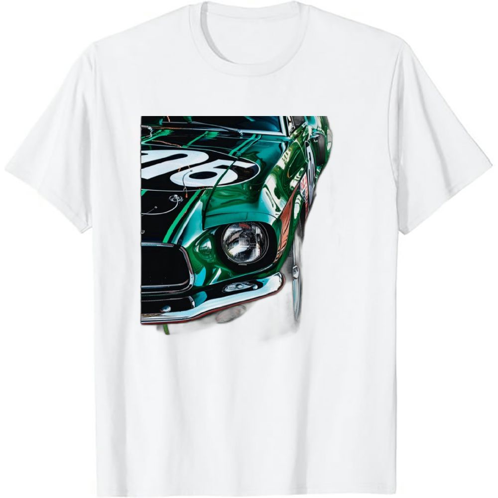 QZHH White Short Sleeve T-Shirt Numbers and Lines Casual Style XXL ...