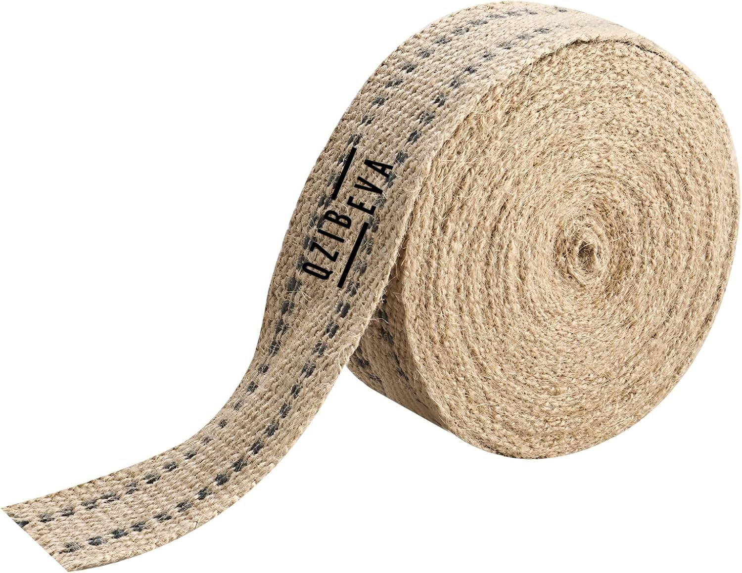 QZIBEVA 12 Meter Craft Jute 2 inch Webbing Upholstery Strap HeavyDuty ...