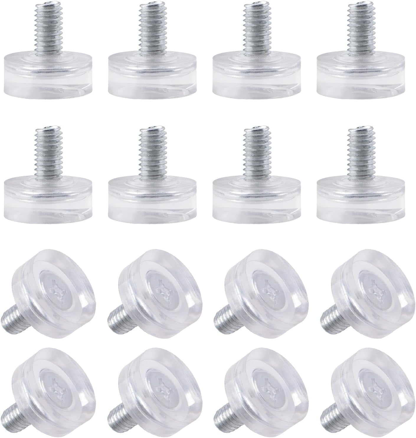 QZLGJL M6 Threaded Transparent Furniture Feet, 16pcs Thread Angle ...