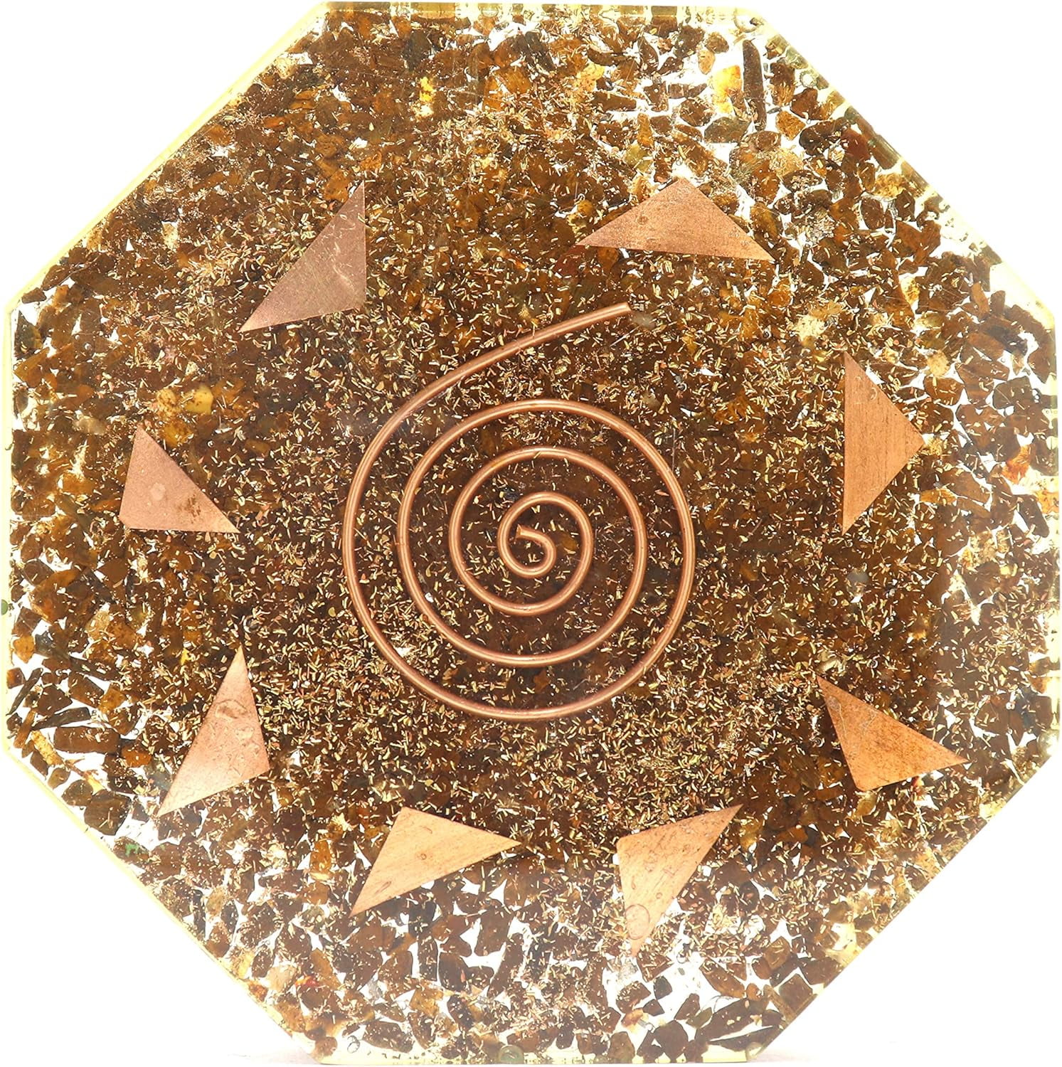 QZLGJL New Tiger Eye Orgone Octagon Vastu Plate Energy Generator ...