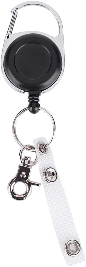 QZLGJL Retractable Keychain Key Ring Nylon Wire Rope with Trigger Clip ...
