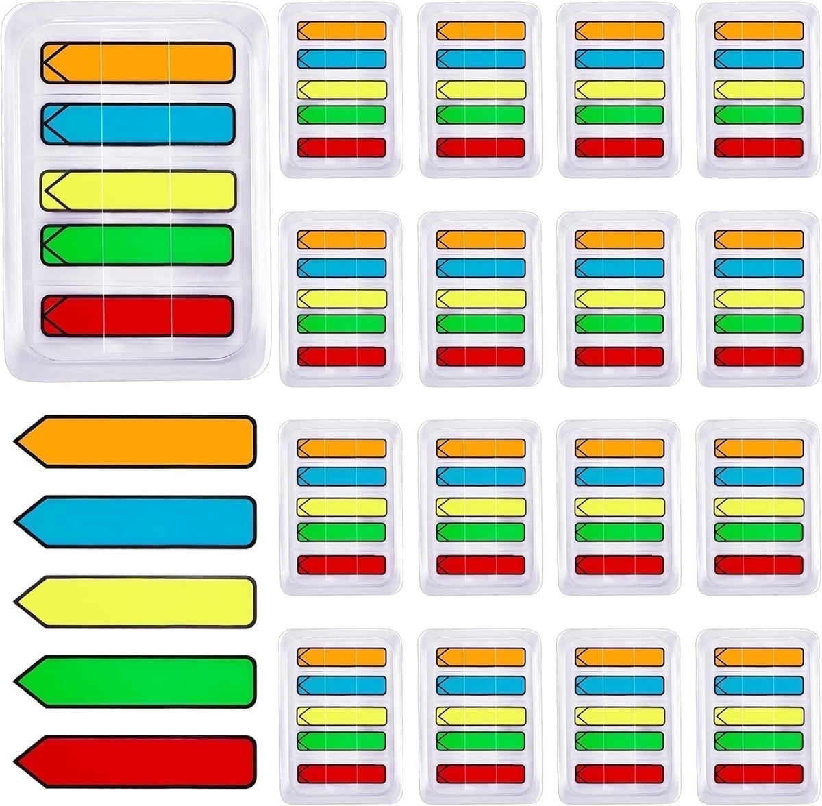 QZS 600 Pcs 5 Colors Arrow Flags, Arrow Tabs, Flags Sign Here Tabs ...