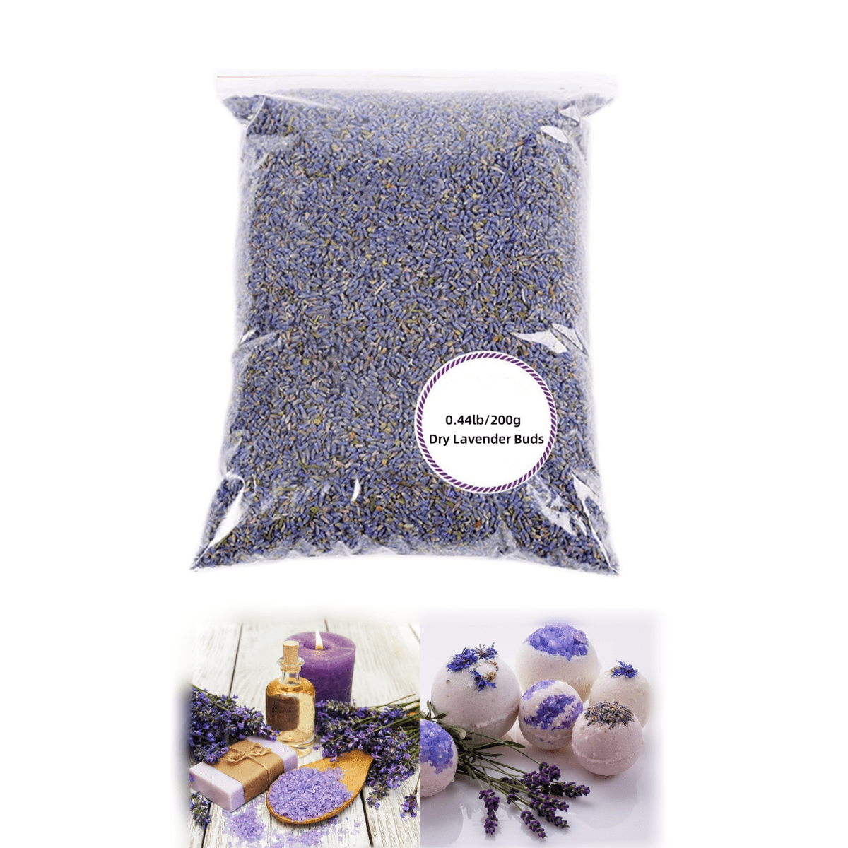 QZS Dry Lavender Buds,0.44lb Reusable DIY Crafts Decoration for Art ...