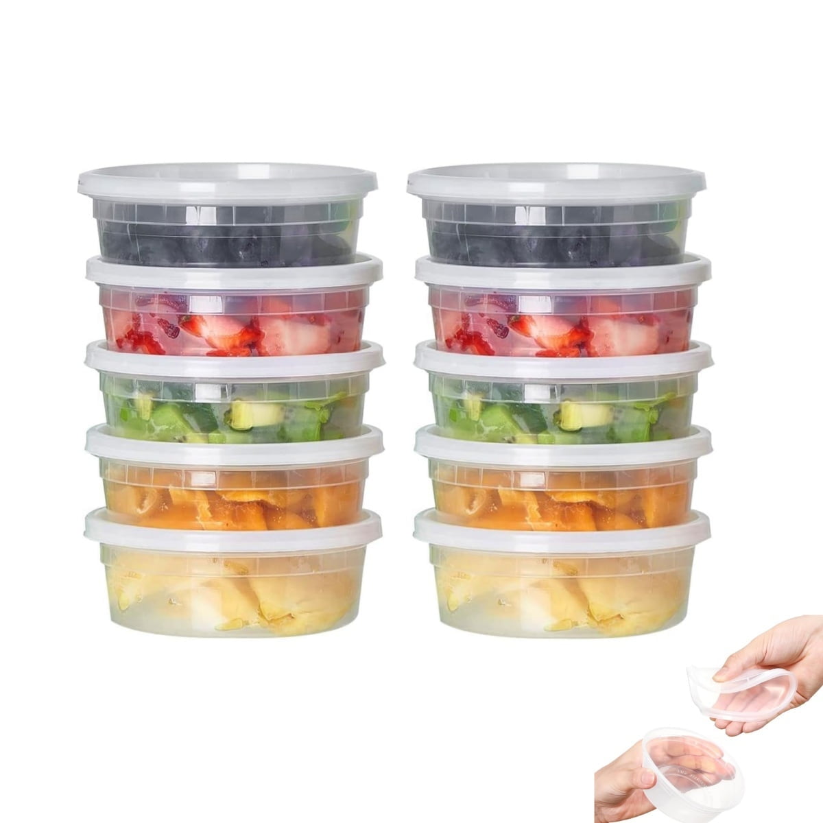 QZS Food Storage Containers,12Pack Portable Airtight Food Storage ...