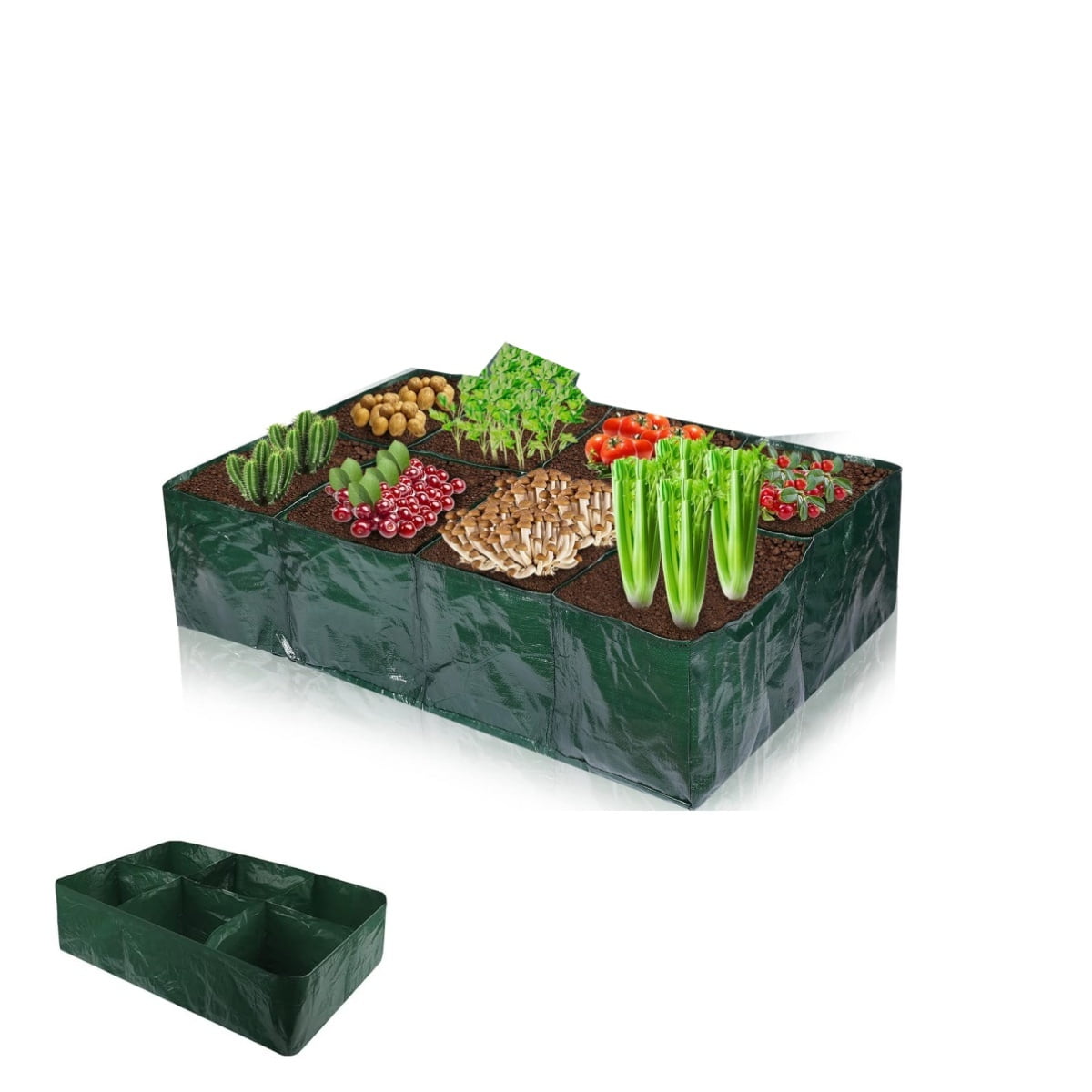 QZS Gardening Planter Pot,35.4x23.6x9.8In Heavy Duty Planting Grow ...