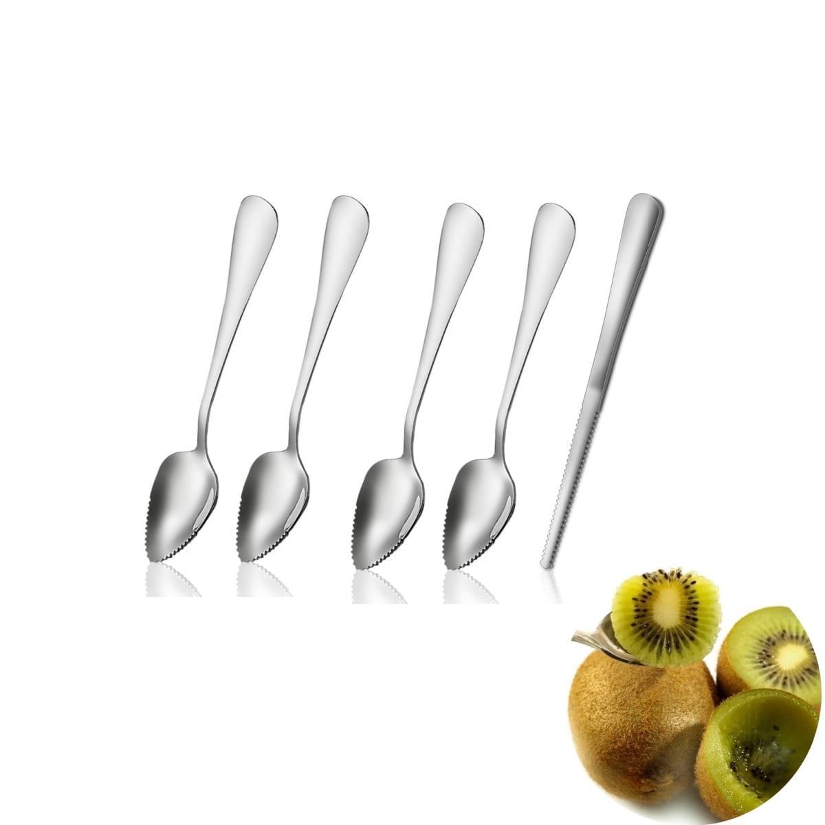 QZS Grapefruit Spoons,Reusable Stainless Steel Citrus Knife for Lemon ...