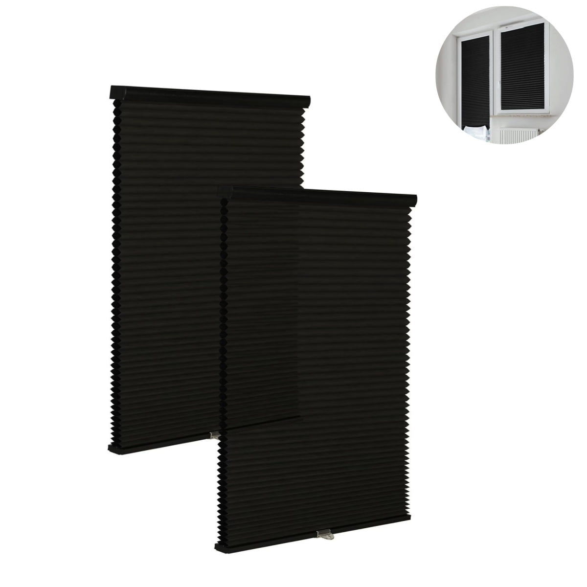 QZS Light Filtering Temporary Blinds,2Pcs Privacy Window Curtains,Light ...