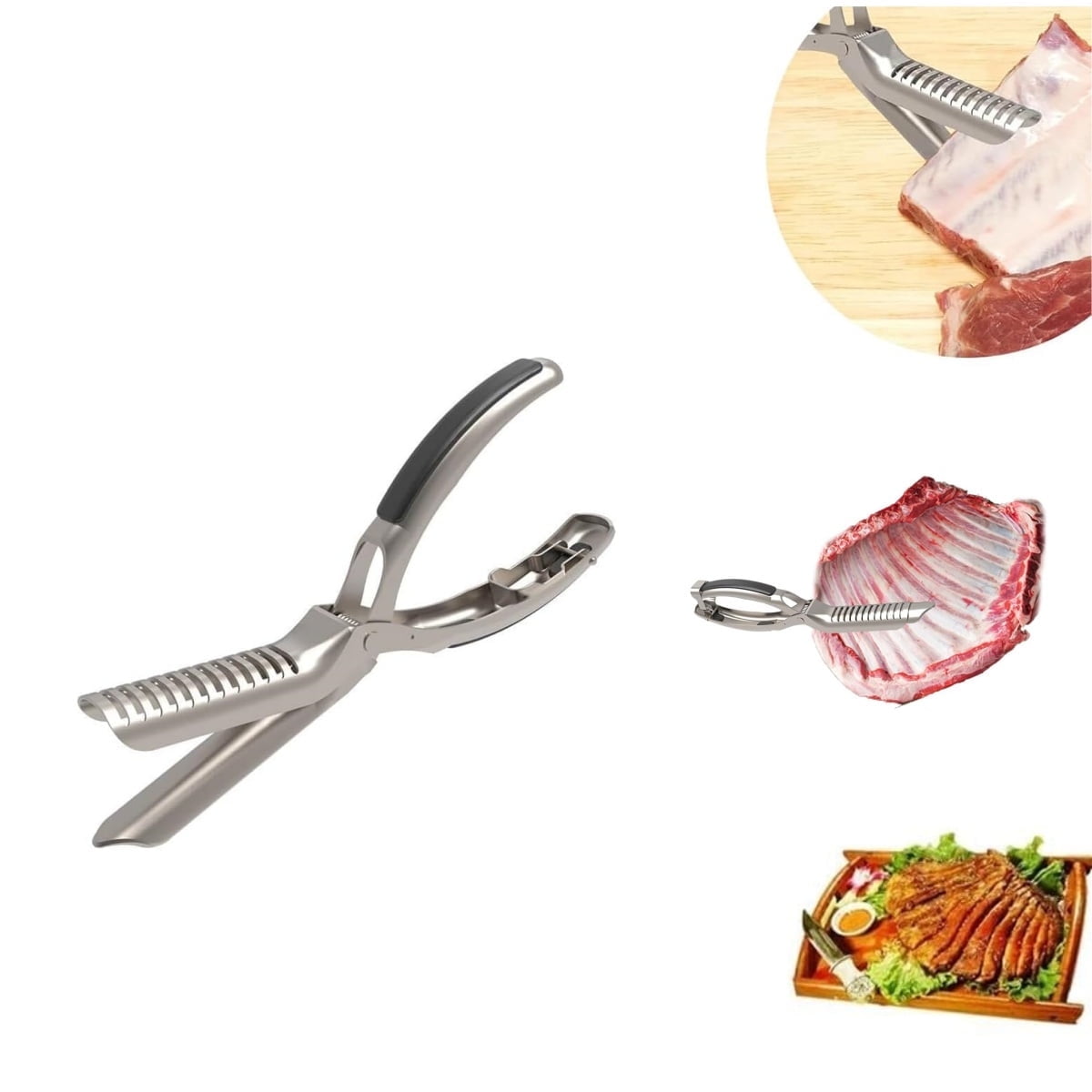 QZS Rib Membrane Removal Tool,1Pack Stainless Steel BBQ Rib Skinner ...