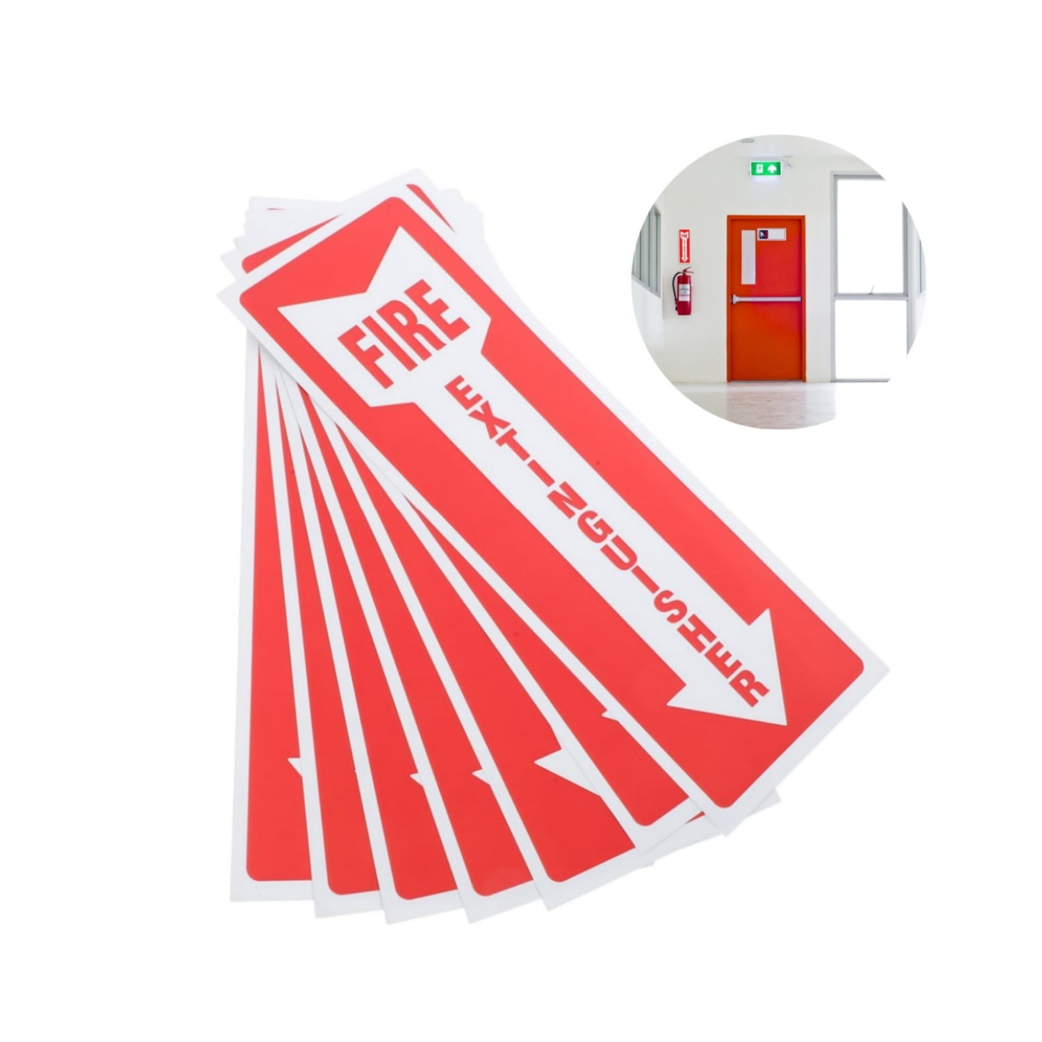 QZS Self Adhesive Safety Sticker Sign,20Pcs Durable Fire Extinguisher ...