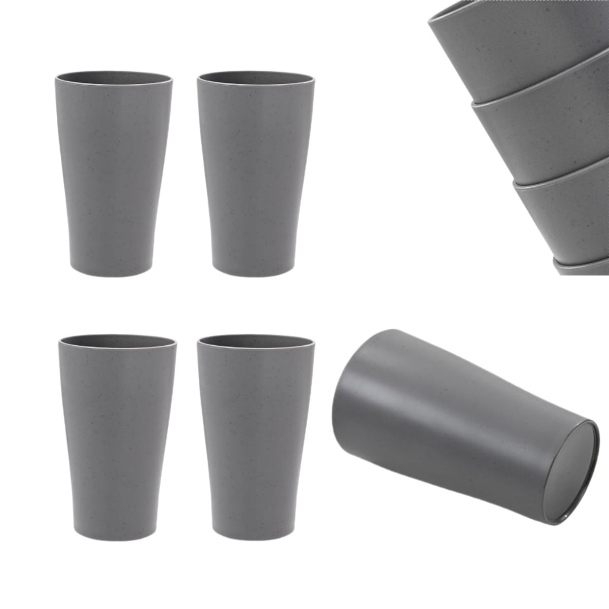 QZS Stackable Water Cups,Pack of 6 Reusable Drinking Cups for Home,13 ...
