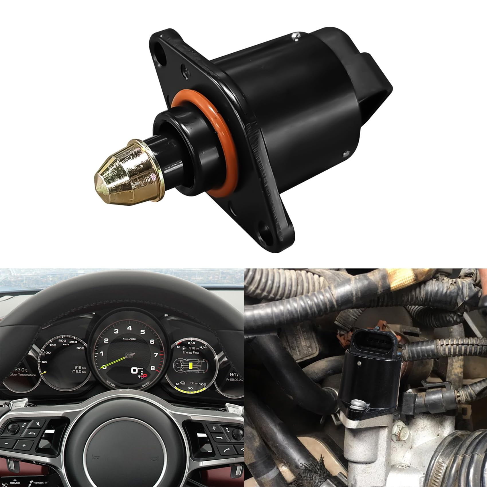 QZTYTY Car Idle Speed Control Valve, Chrome Globe Valve, 2 Ports, SAE ...