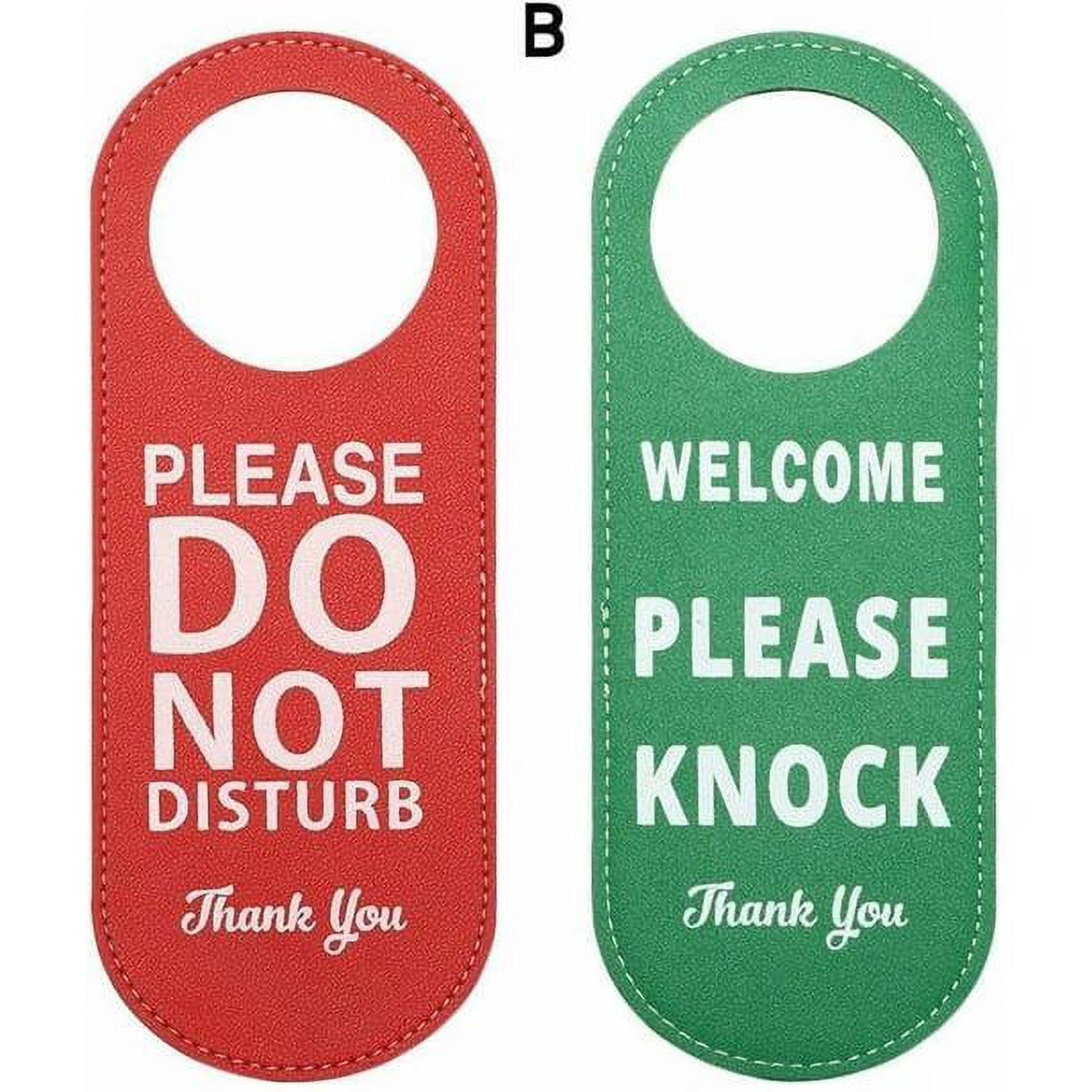 QZZL 2 Mounted Door Hangers (Green/Red Double-Sided) With Do Not ...