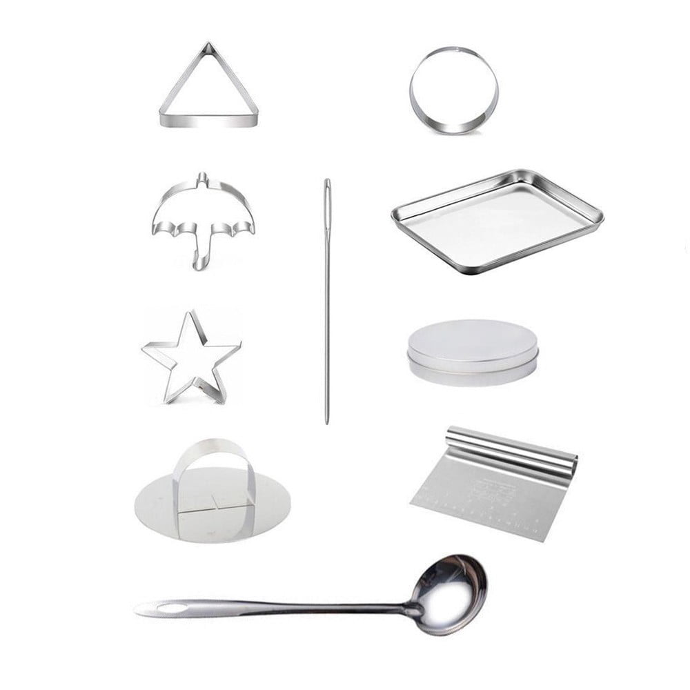 Qaailabf 11-Piece Stainless Steel Cookie Cutter Set for Baking, Candy ...