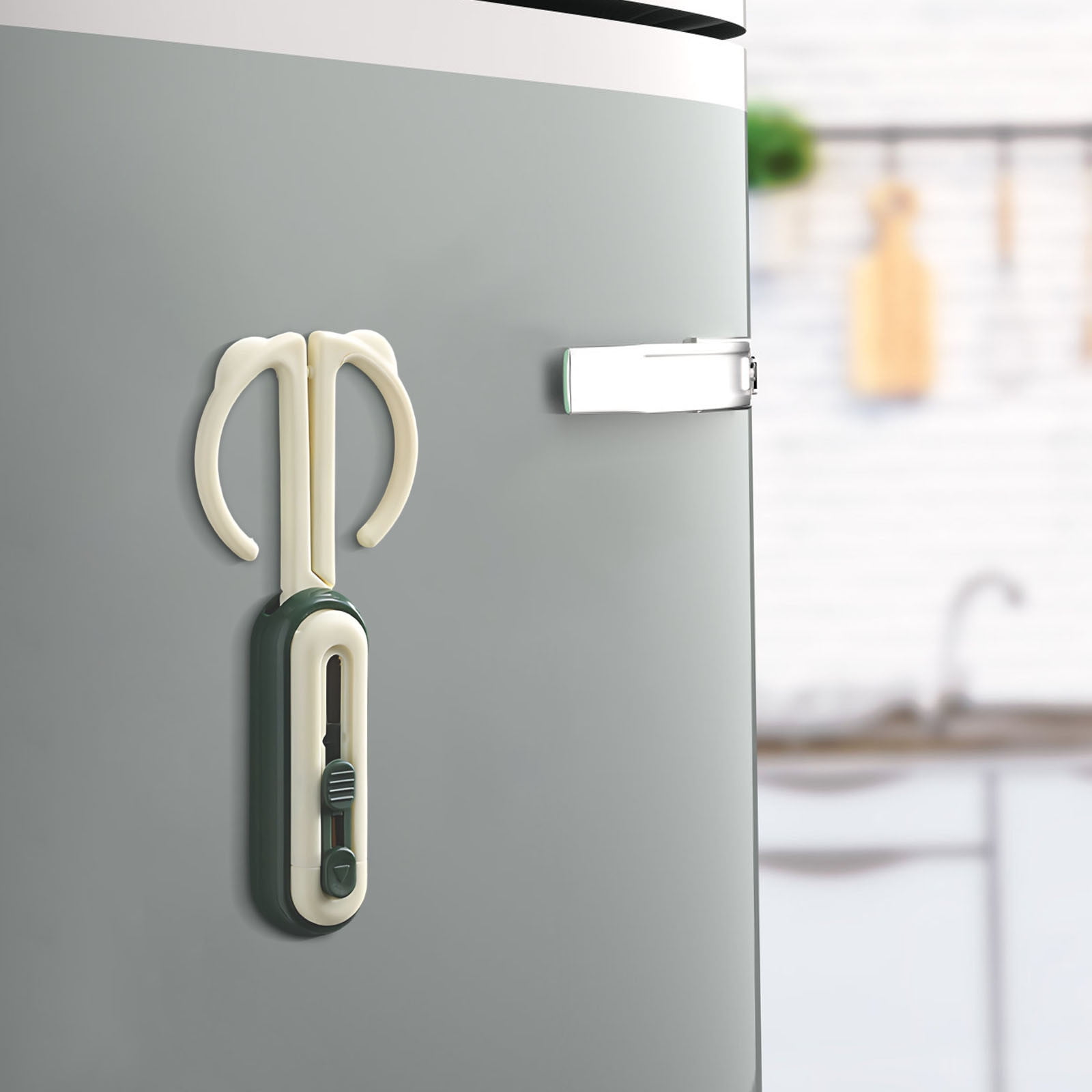 Qaailabf 2-in-1 Magnetic Scissors with Box Opener, Anti-Cut Hand ...