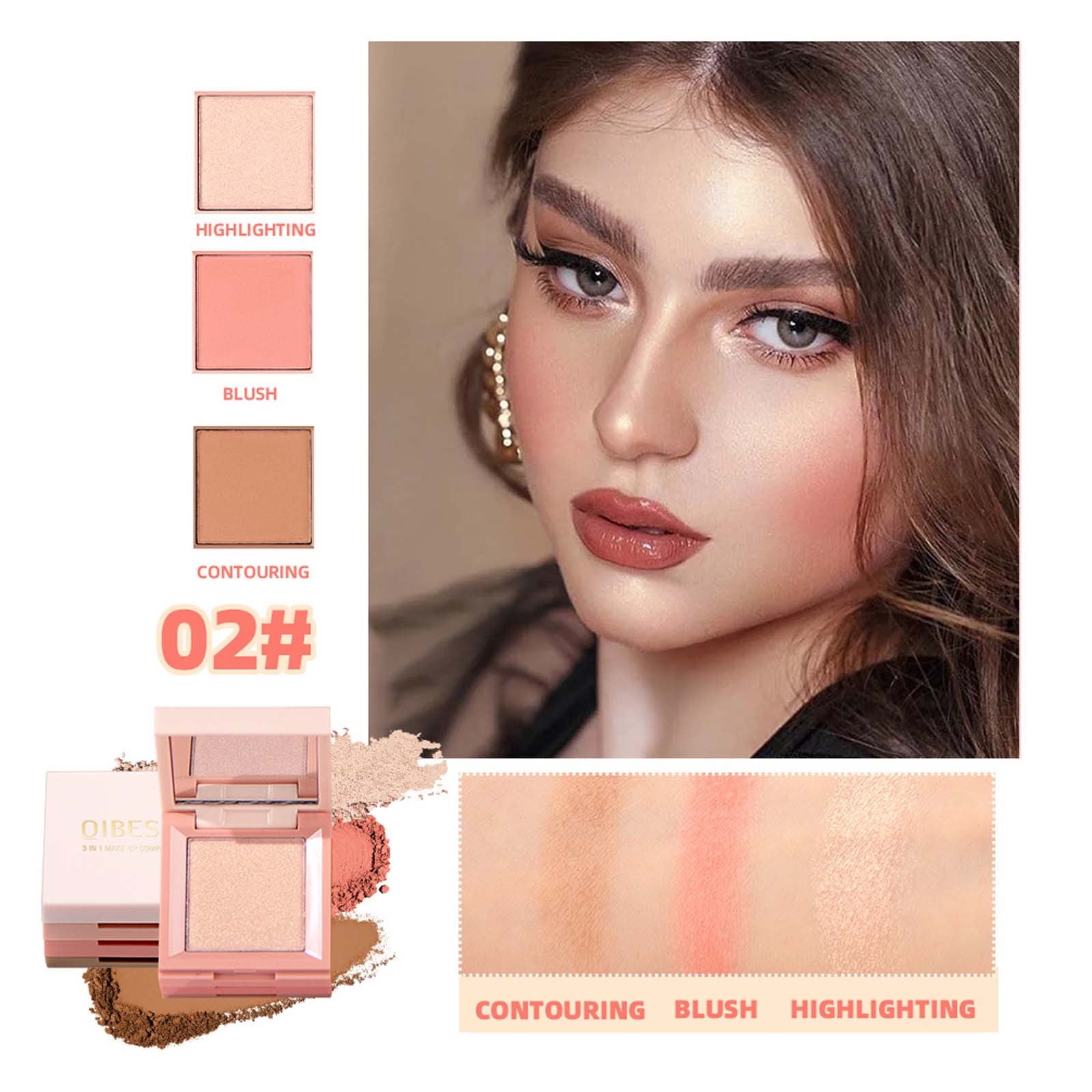 Qaailabf 3-in-1 Mini Eyeshadow Palette with Mirror 9g Total ...