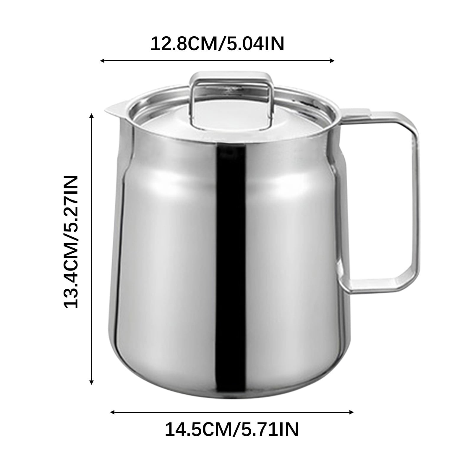 Qaailabf 304 Stainless Steel Oil Filter Pot 1.5L/2L with Mesh Strainer ...