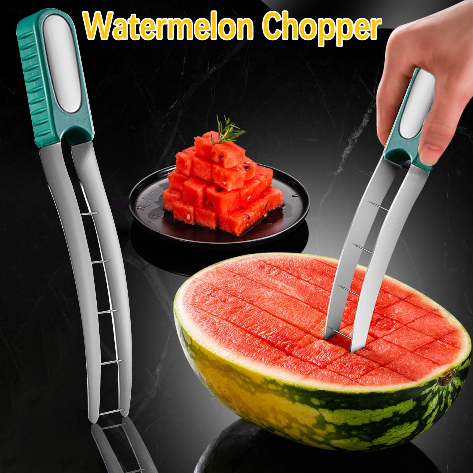 Qaailabf Multifunctional 304 Stainless Steel Watermelon Cutter Fruit ...