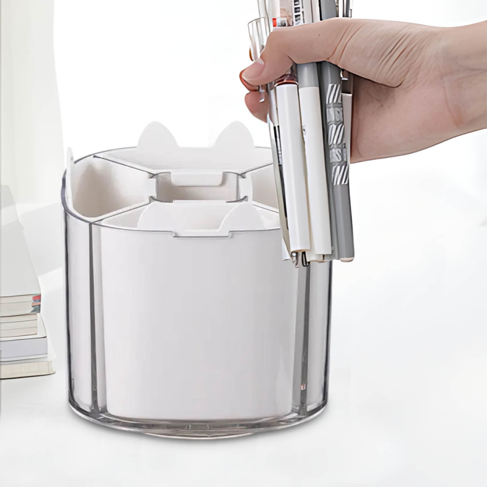 Qaailabf 360° Rotating Pen Holder Organizer for Students, Expandable ...