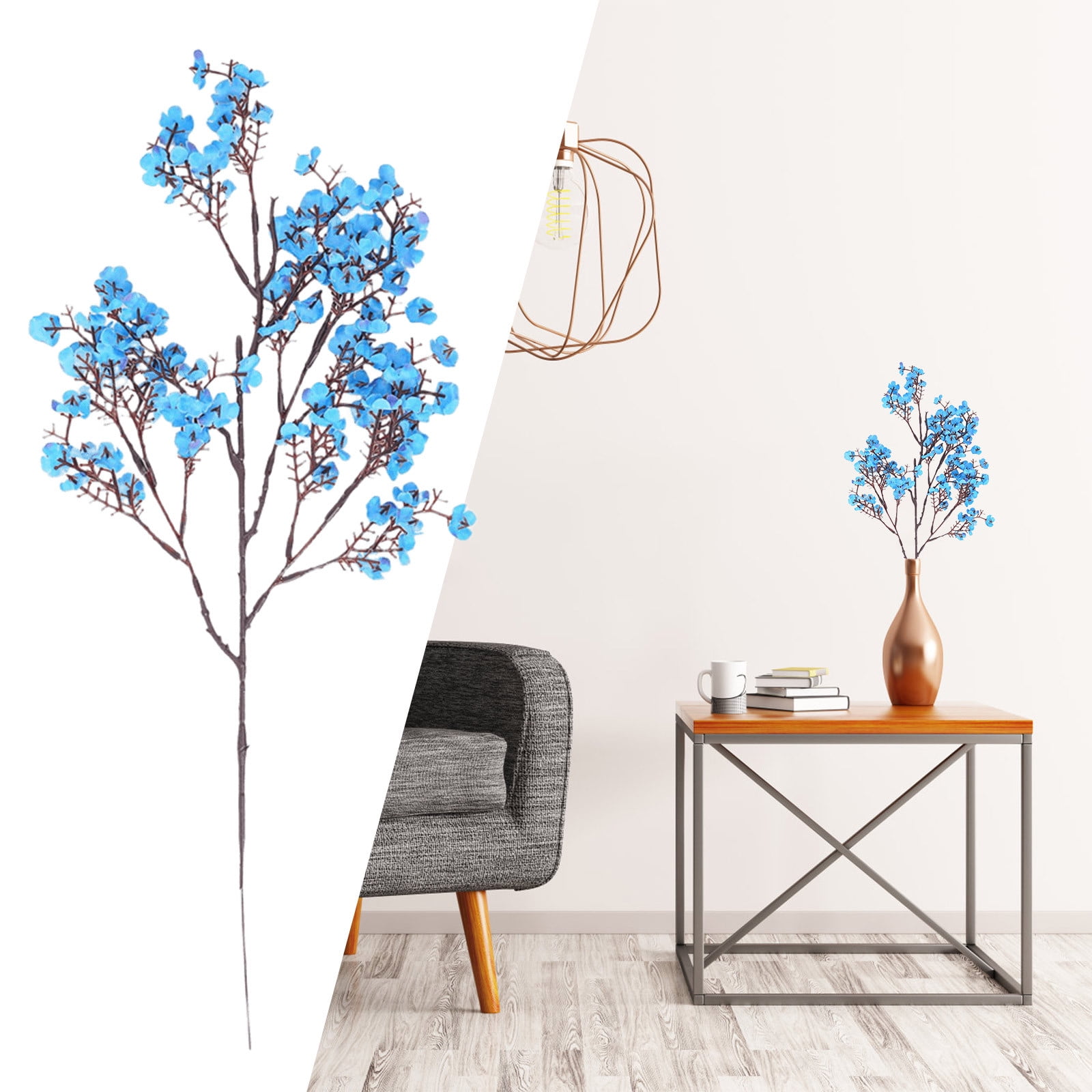 Qaailabf 50cm Zen Inspired Artificial Peach Blossom Branch - Realistic ...