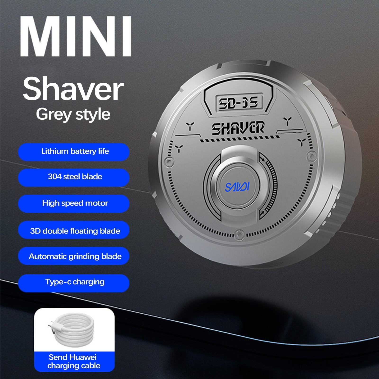 Qaailabf 5D Floating Electric Shaver for Men | 5 Flexible Rotary Heads | Wet & Dry Waterproof ...