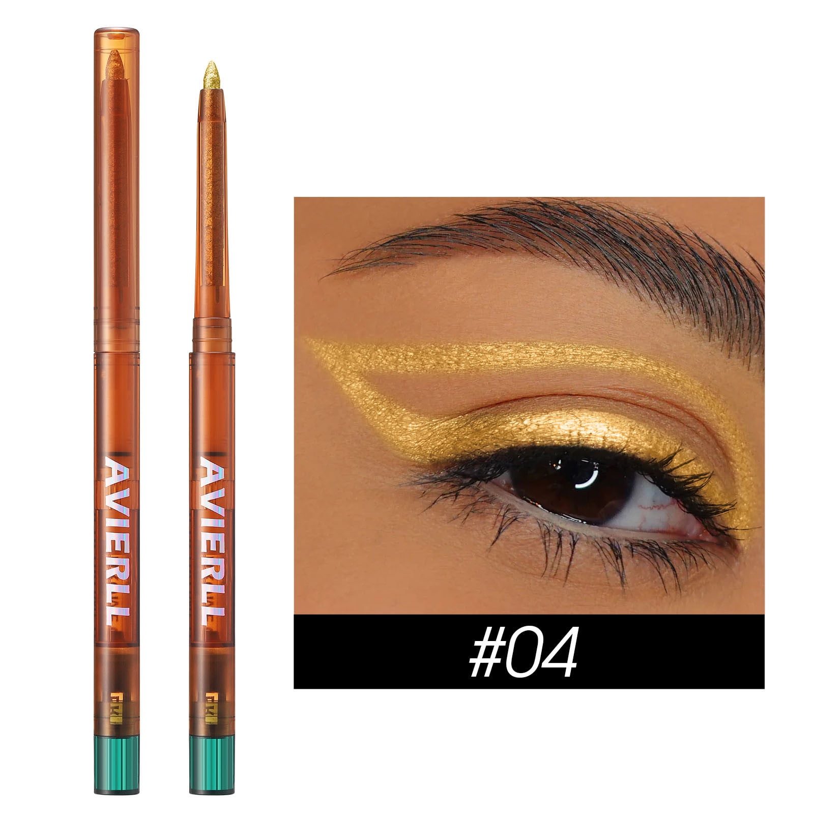 Qaailabf 6 Colors Gel Eyeliner Set - Metallic Colour Changing ...