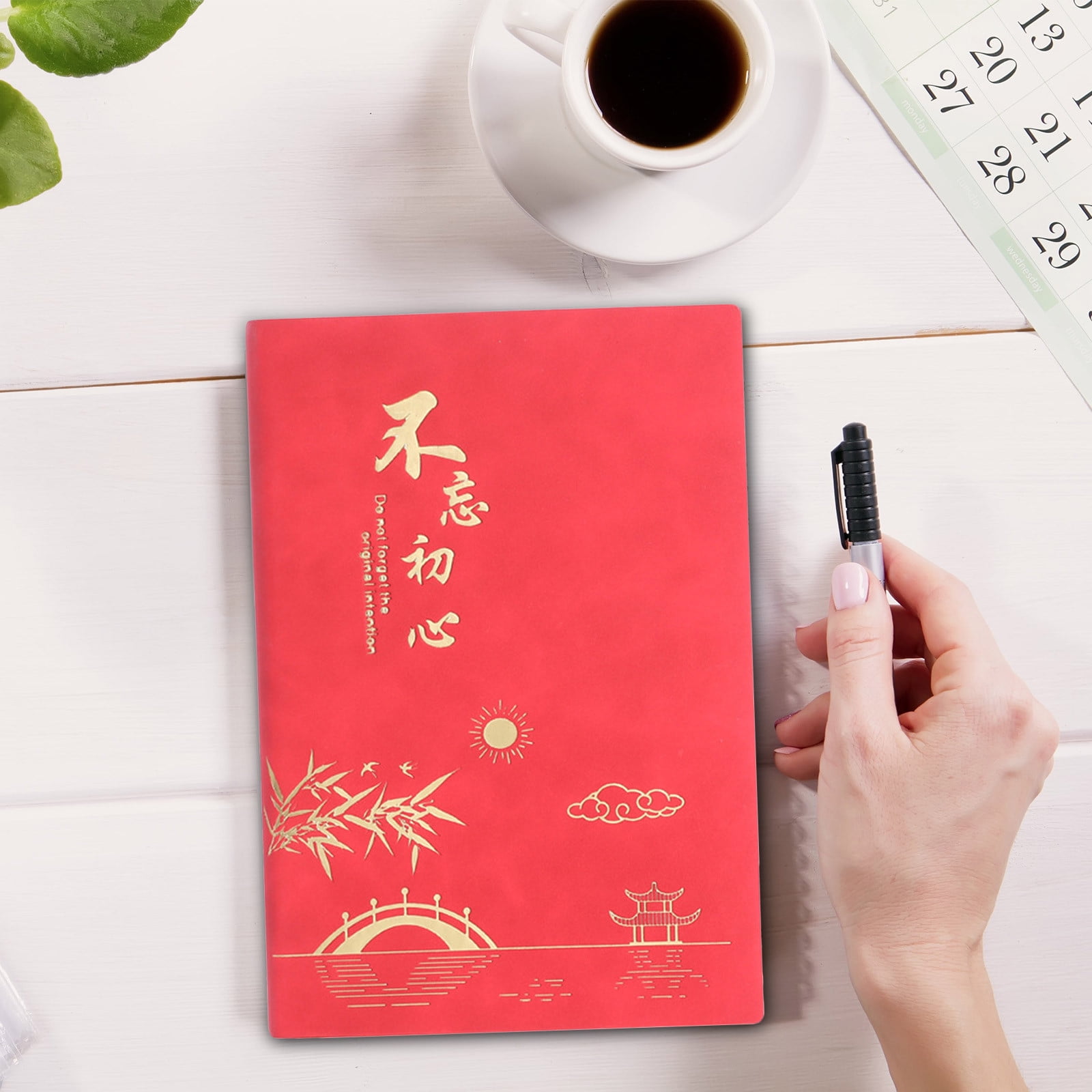 Qaailabf A5 Leather Journal Notebook with 192 Pages, Professional ...