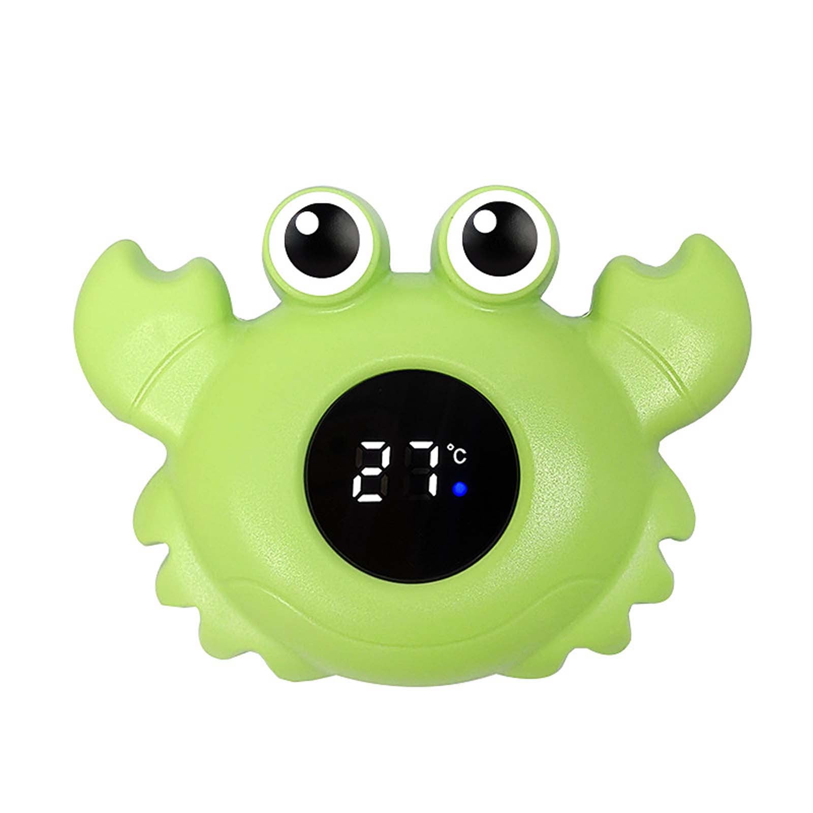 Qaailabf Baby Bath Thermometer Cute Crab Design Electronic Water ...