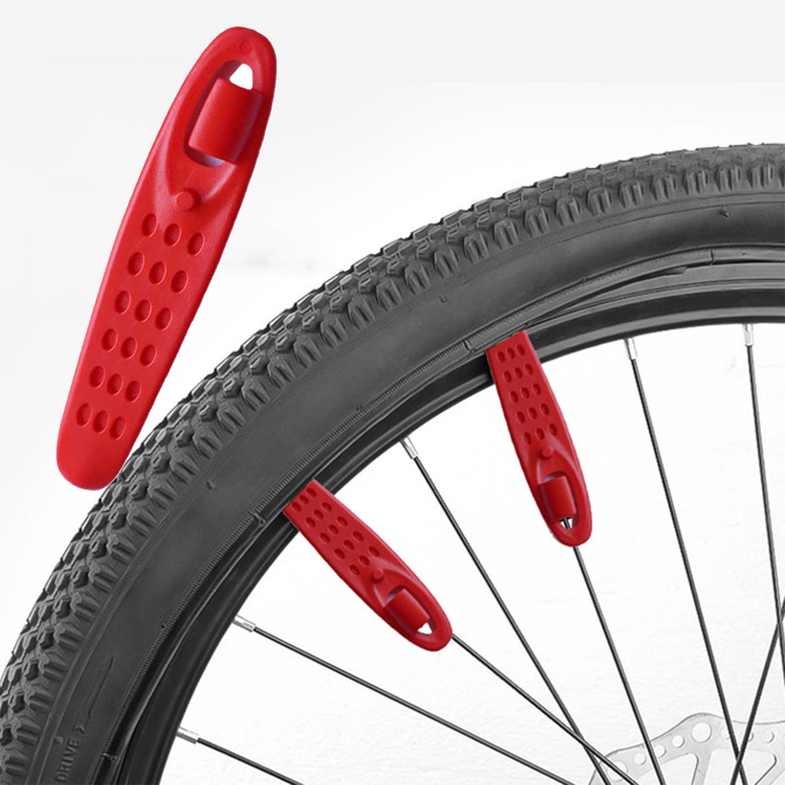 Qaailabf Bicycle Tire Lever Tool Orange Plastic 4.13 Inch Non-Damaging Bike Tire Removal Tool ...