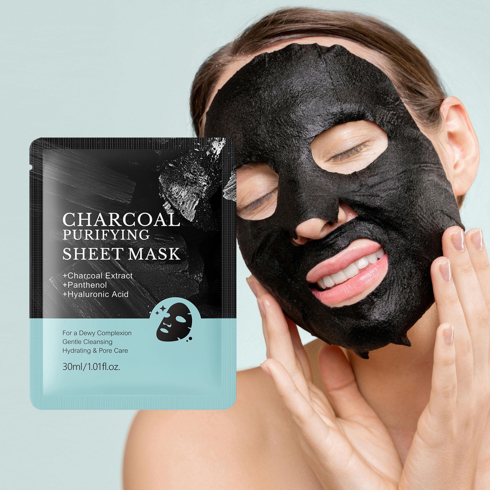 Qaailabf Bio-Cellulose Collagen Face Sheet Mask 30ml, Deep Hydrating ...