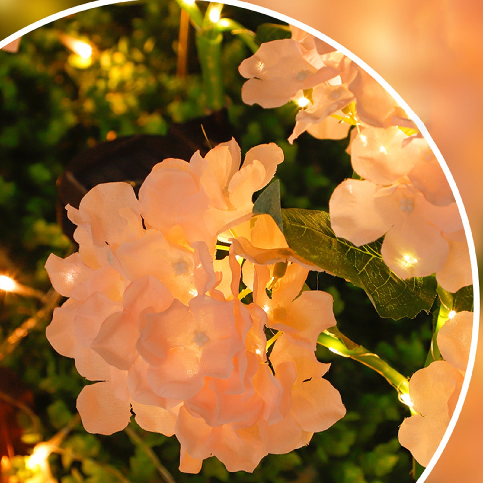 Qaailabf Solar Garden Stake Lights | Hydrangea-Inspired Color Changing ...