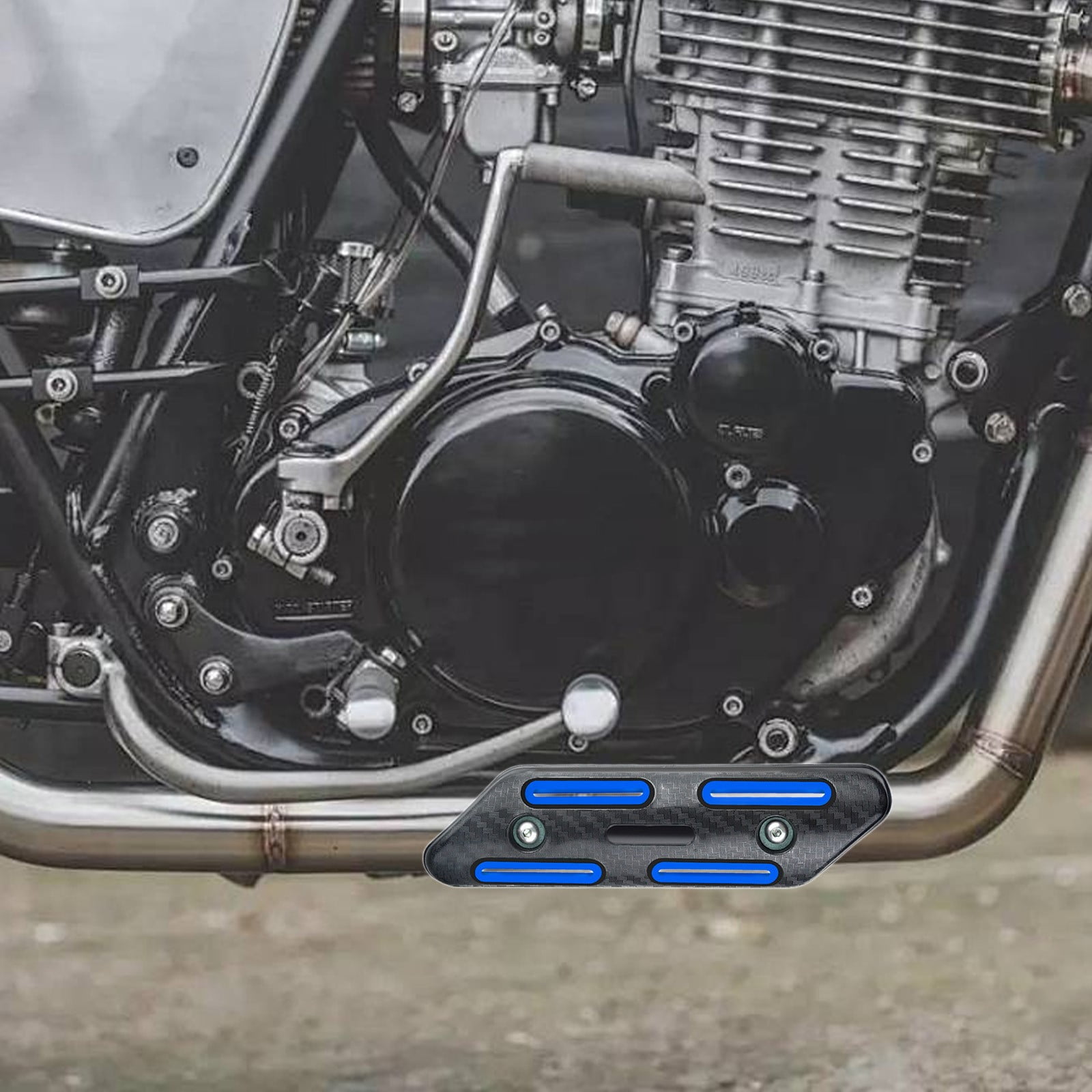 Qaailabf Motorcycle Exhaust Pipe Heat Shield Cover - Universal Fit Anti ...