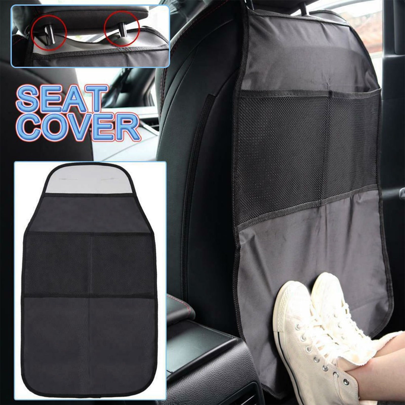 Qaailabf Car Seat Back Protector Kick Mat for Children, Washable Cloth ...
