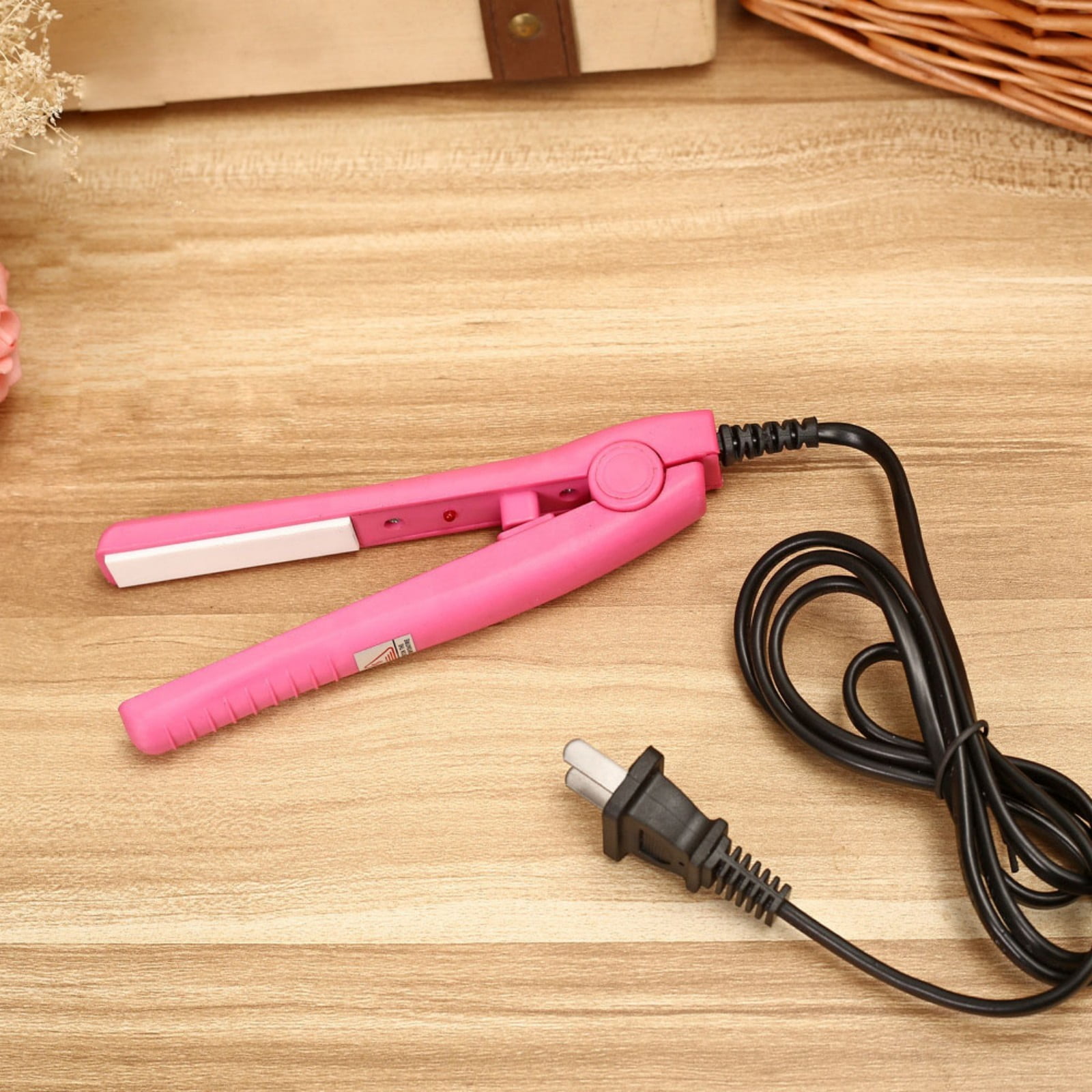 Qaailabf Ceramic Hair Straightener Mini Portable Travel Size for Women ...