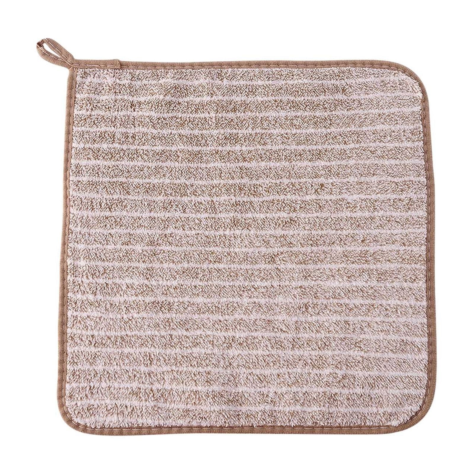 Qaailabf Charcoal Striped Cloth Kitchen Dish Towels - Absorbent, Non ...