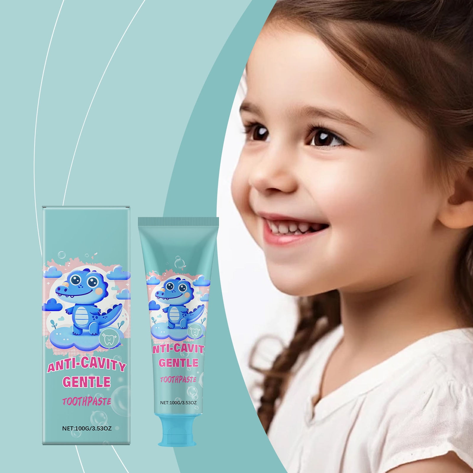 Qaailabf Children's Anticaries Toothpaste 100g - Whitens Teeth, Removes ...