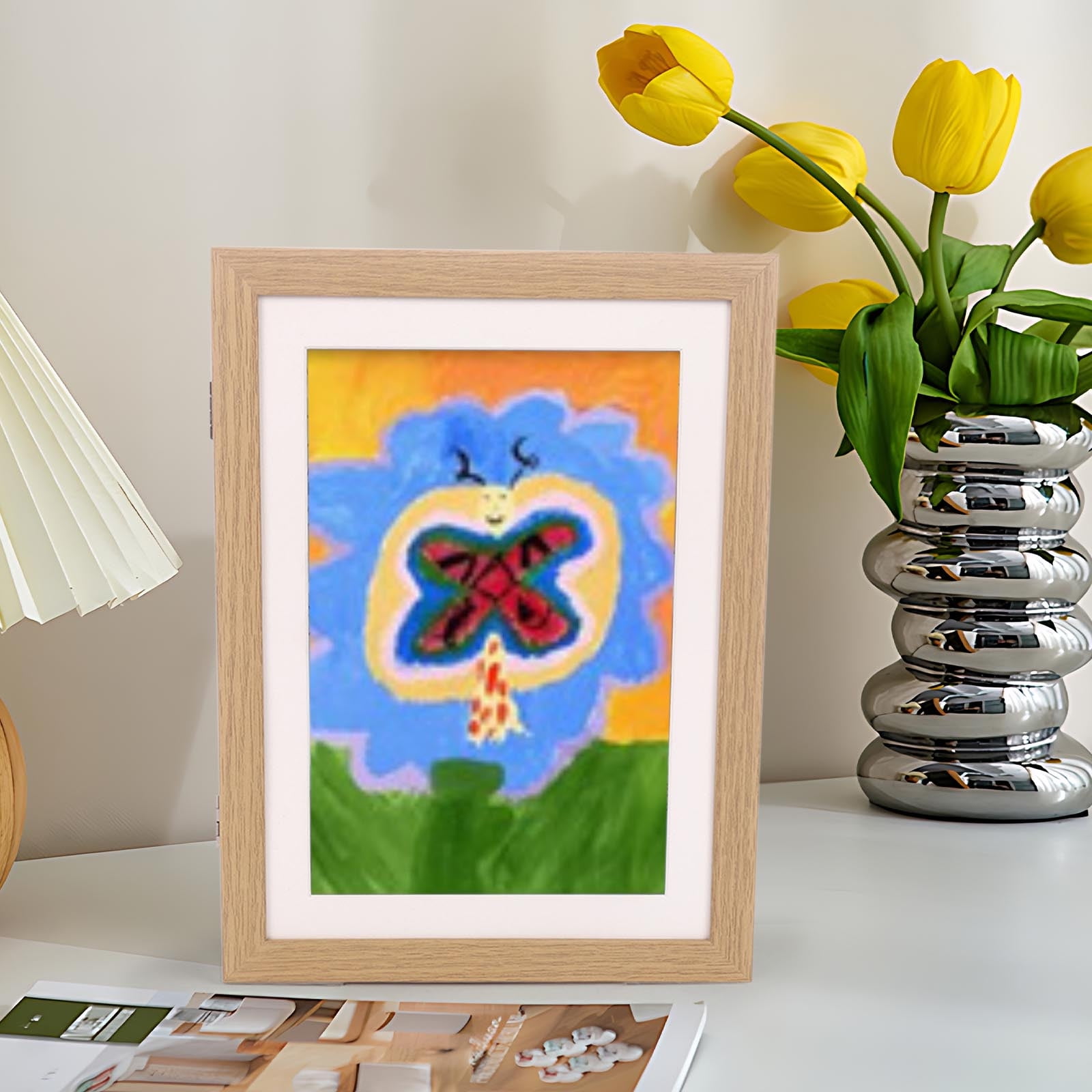 Qaailabf Children's Art Clamshell Frame for Oil Painting Storage and ...