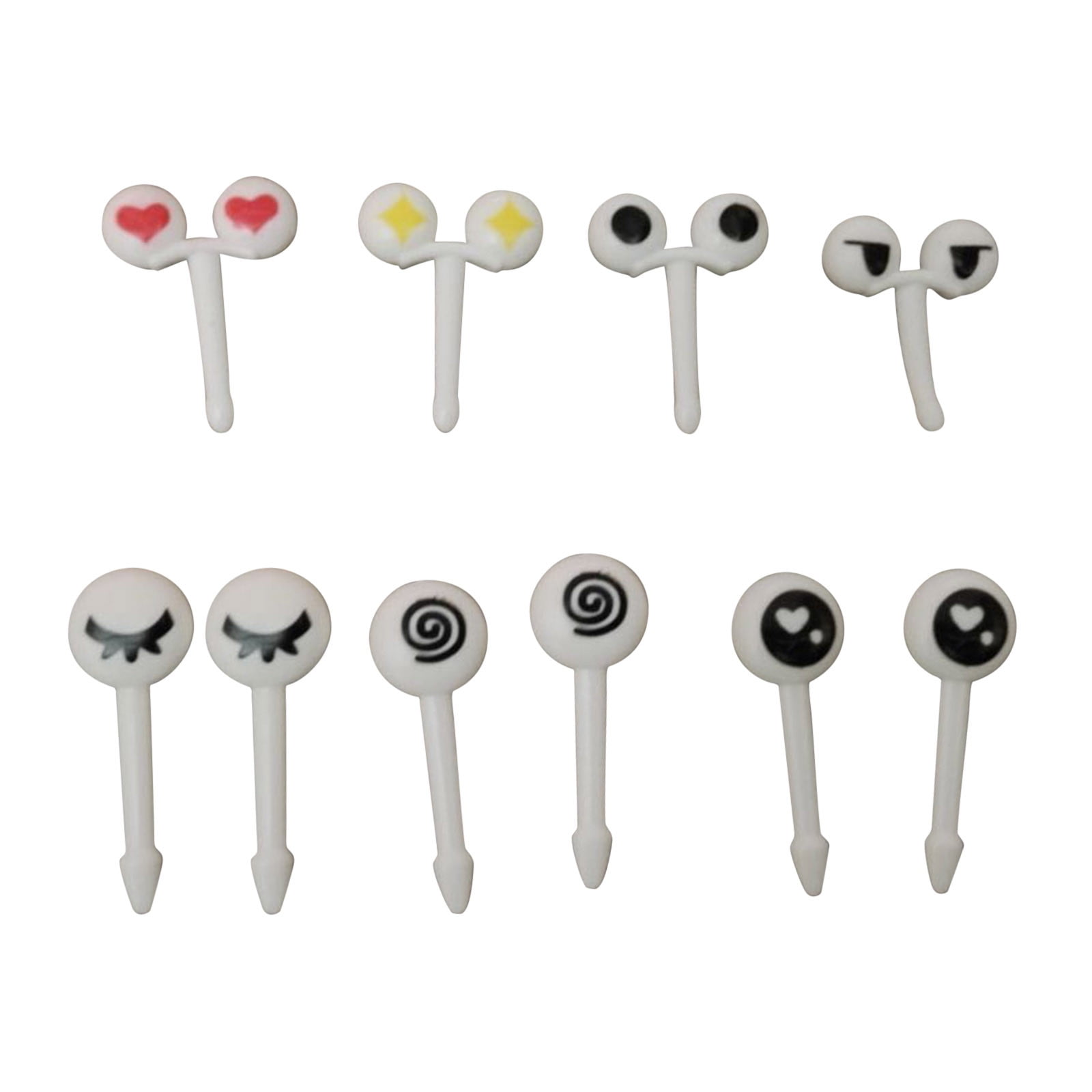 Qaailabf Children's Fruit Toothpicks Set of 10 Animal Shaped Food Picks ...