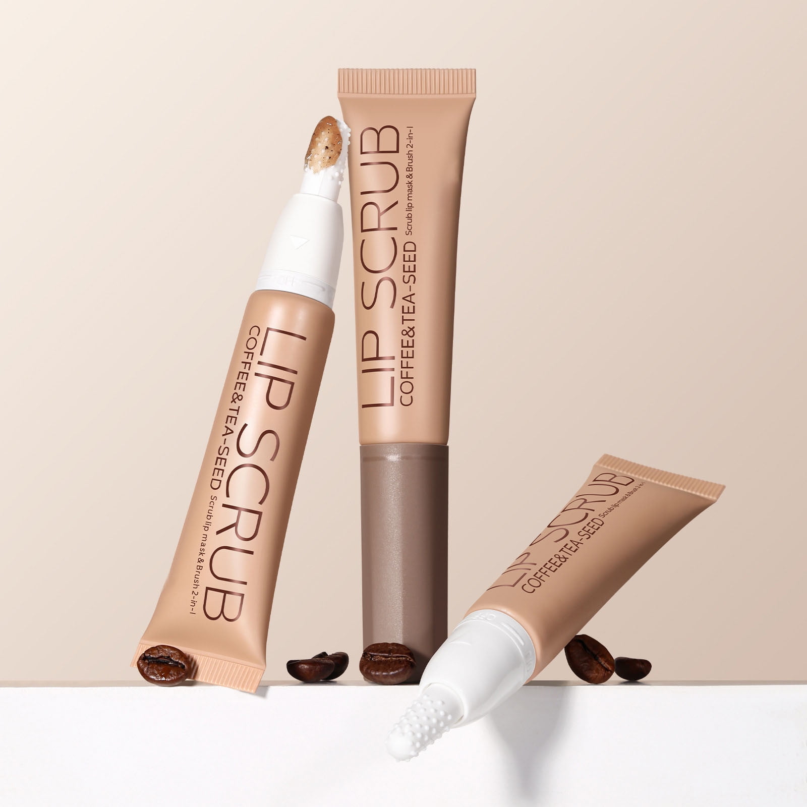 Qaailabf Coffee Beans Lip Scrub | Moisturizing Exfoliator for Dry ...