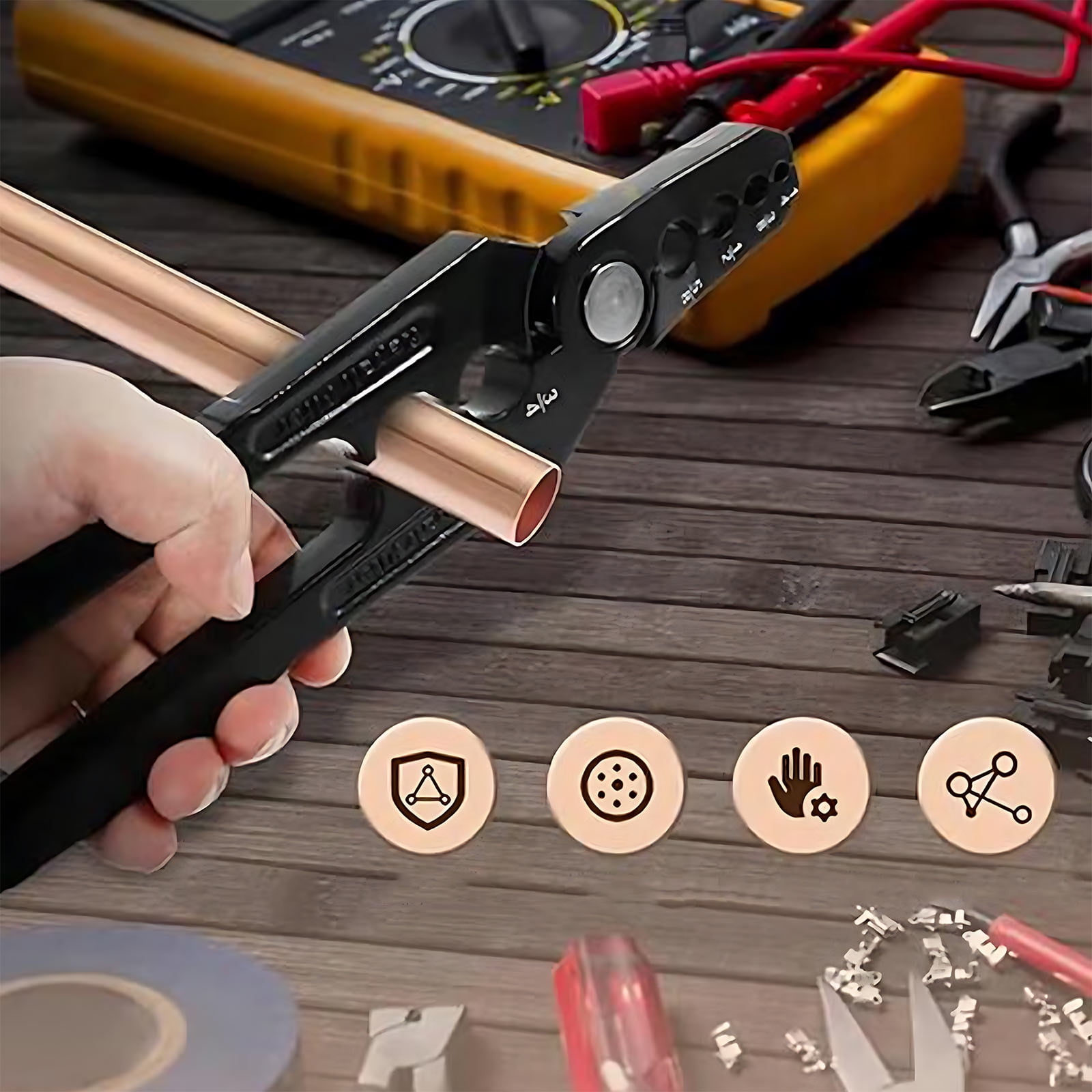 Qaailabf Copper Pipe Repair Pliers, 6-Hole Bending Tool for Pipe ...