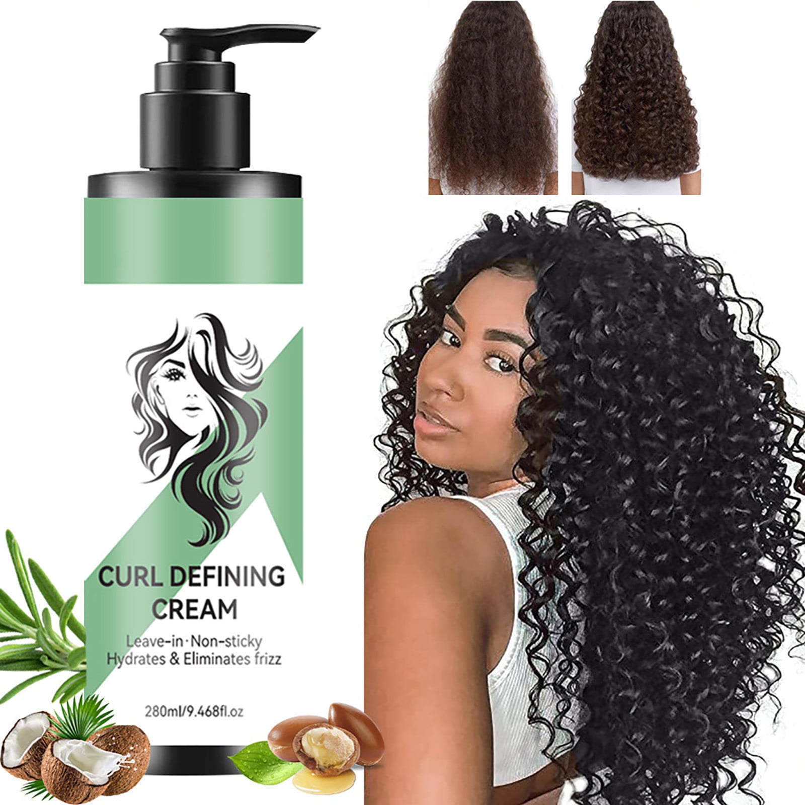 Qaailabf Curly Defining Cream 280g – Moisturizing Anti-Frizz Curl ...