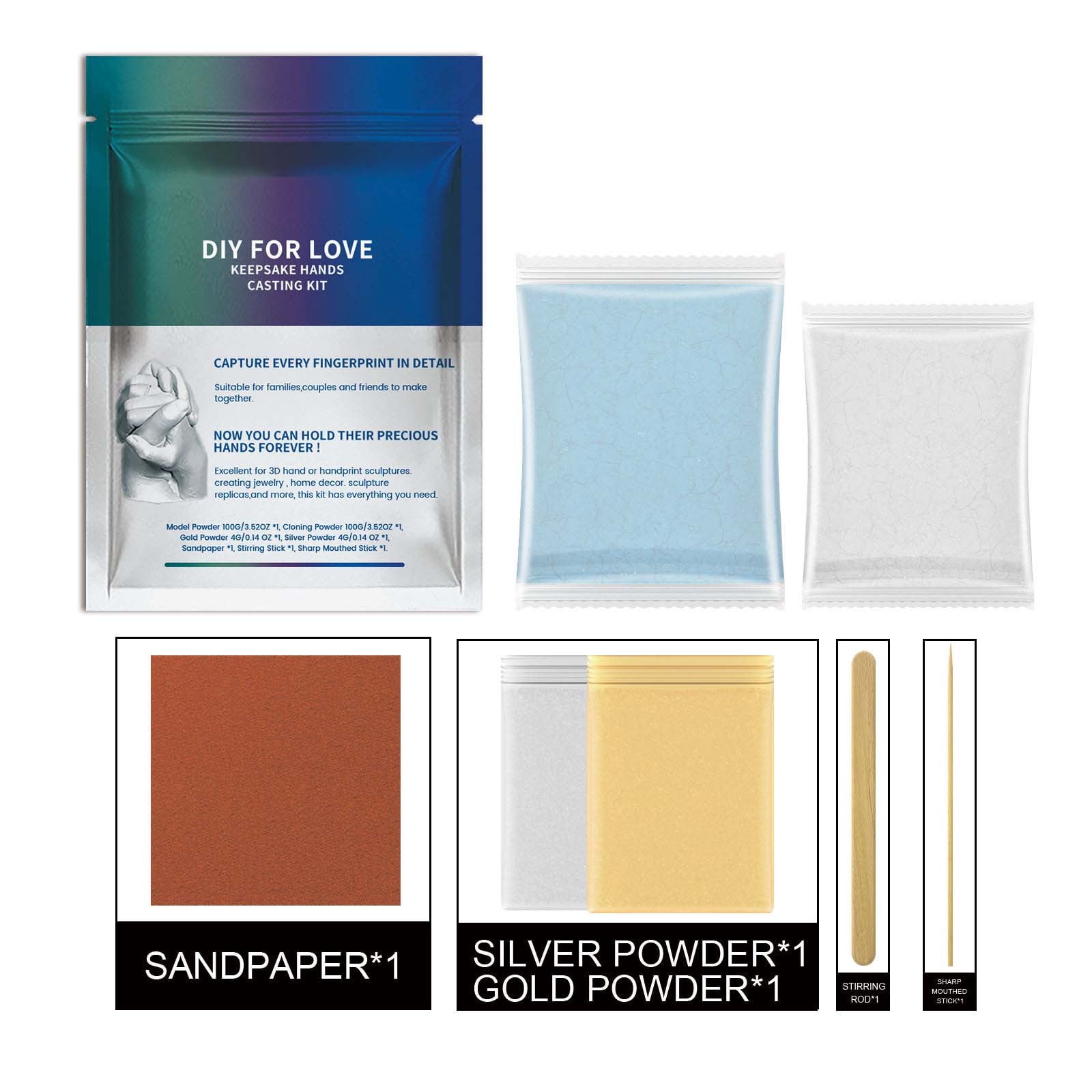 Qaailabf DIY Hands Plaster Statue Kit for Personalized Souvenirs ...