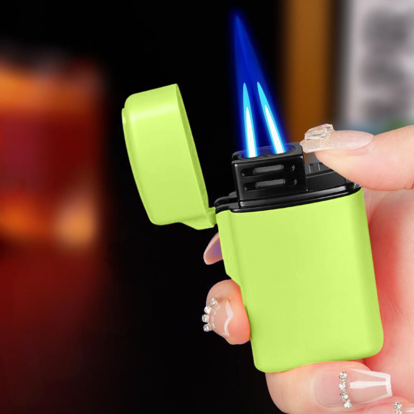 Qaailabf Double Arc Plasma Lighter USB Rechargeable Windproof Electric ...
