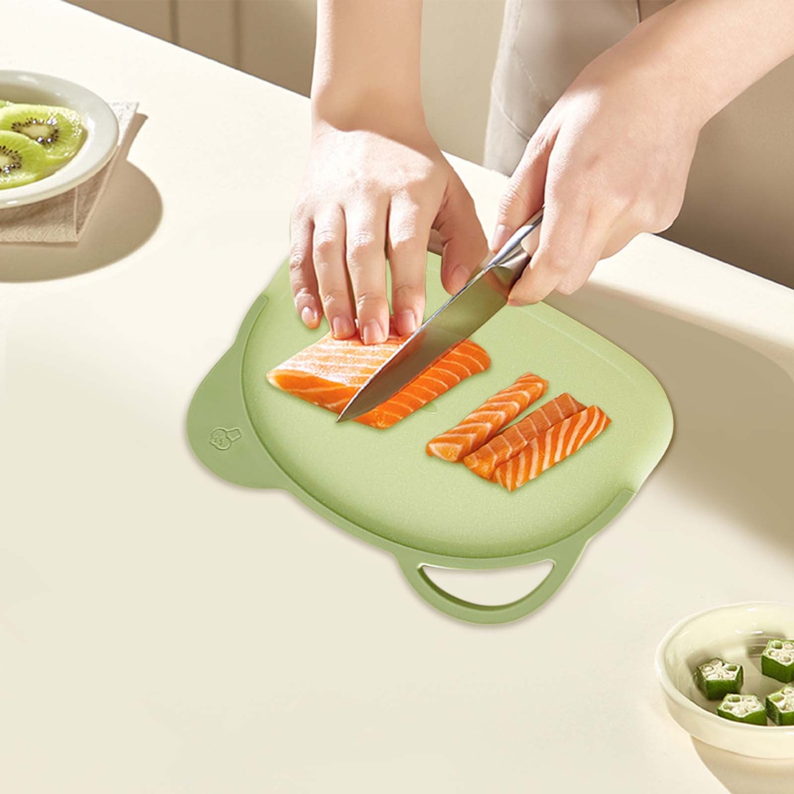 Qaailabf Double-Sided Chopping Board for Baby Food Prep, Kitchen ...