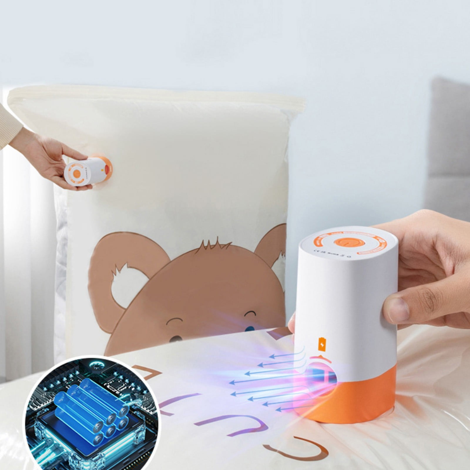 Qaailabf Dry Cell Air Pump | Wireless 5-Cell Battery Powered Mini ...