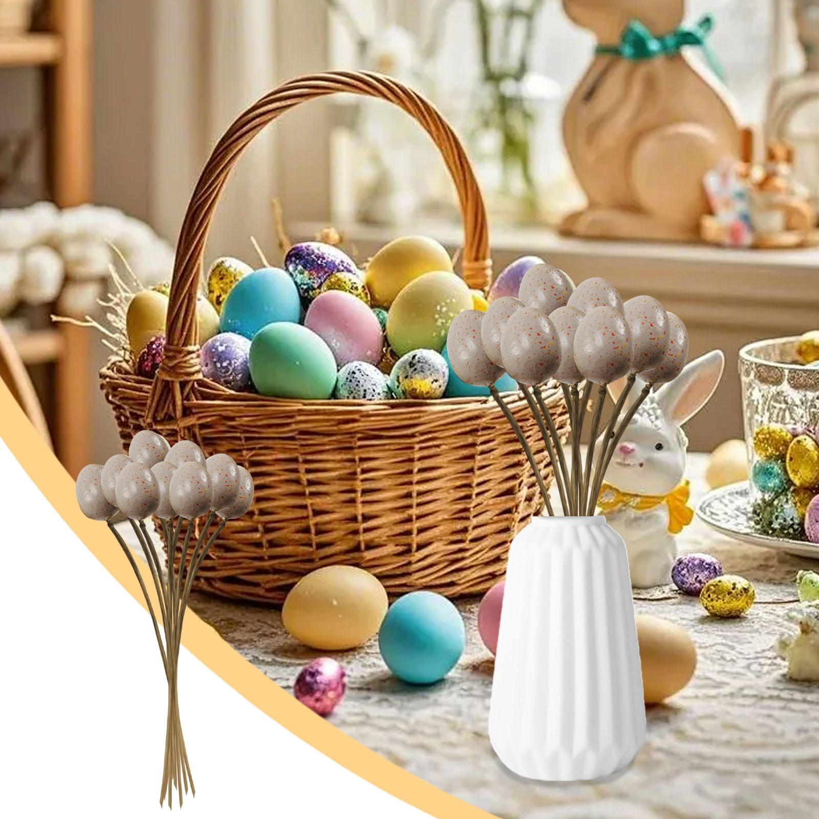 Qaailabf Easter Egg Branch Decoration Set - 9 Spring Bundles with ...