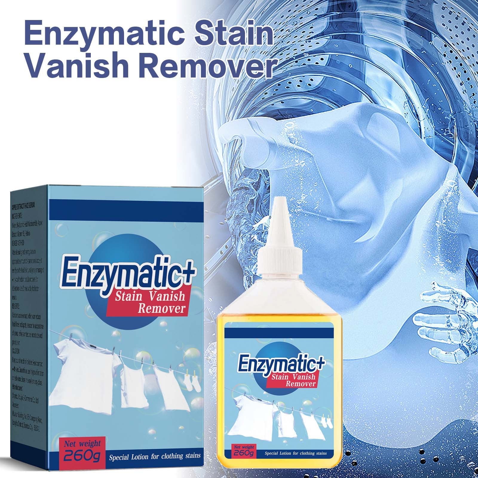 Qaailabf Enzymatic Stain Vanish Multi-Purpose Instant Remover for ...