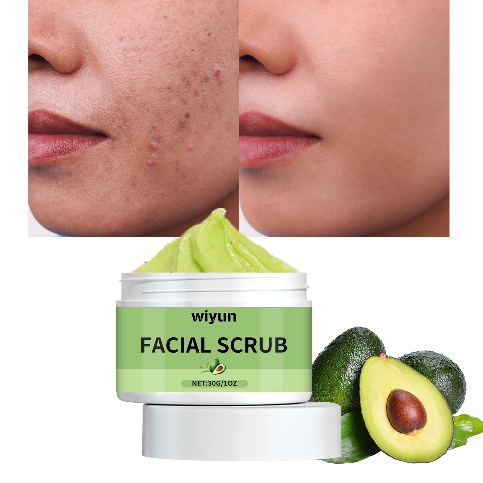 Qaailabf Exfoliating Facial Scrub Cream for Body and Face - Deep ...