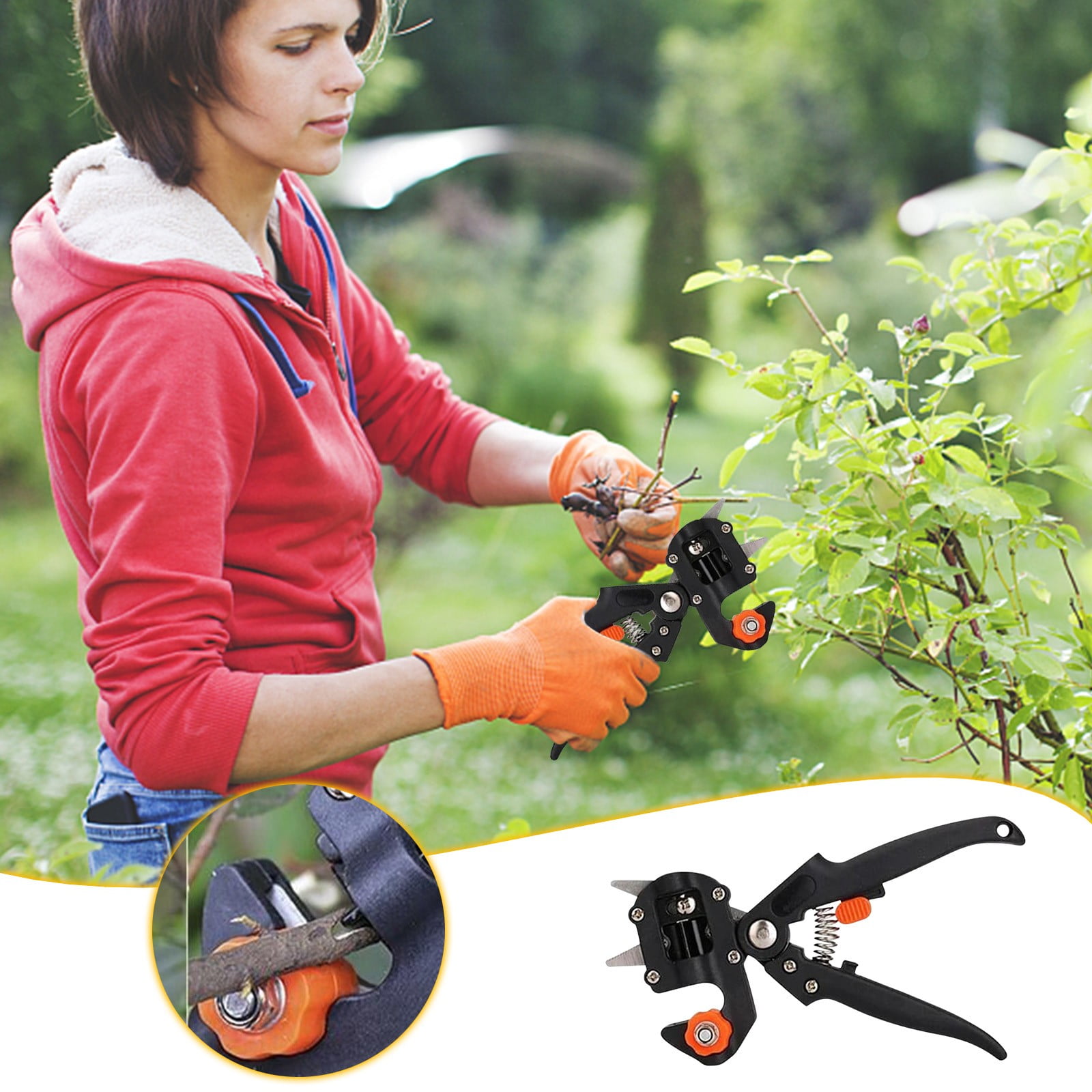 Qaailabf Gardening Grafting Tool Kit 4-in-1 Professional Pruning Shears ...