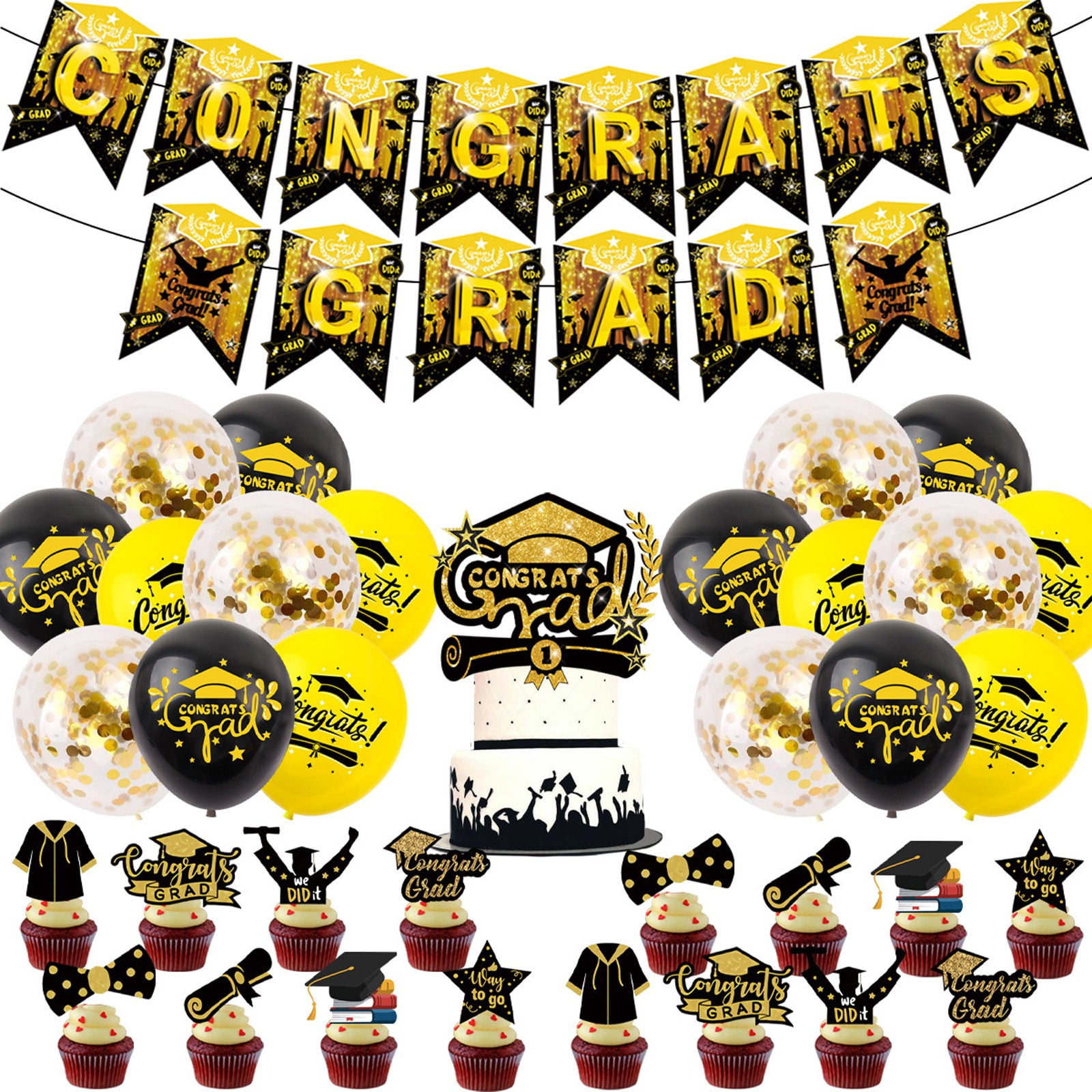 Qaailabf Graduation Party Decoration Set | 2025 Graduation Banner ...